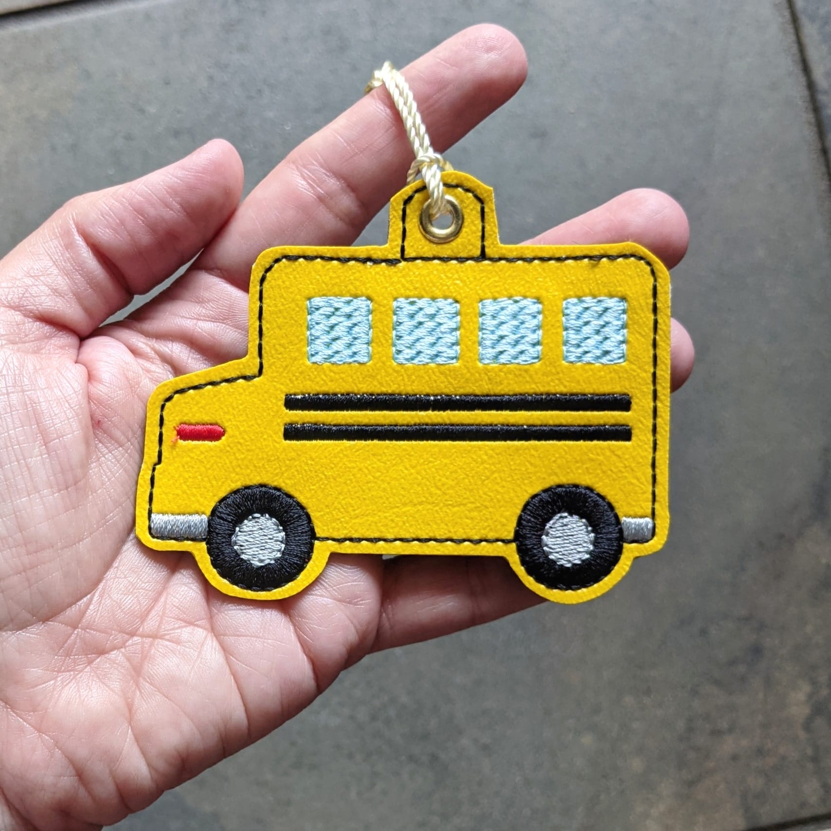 School Bus Bookmark / Bag Tag - Designs by Little Bee