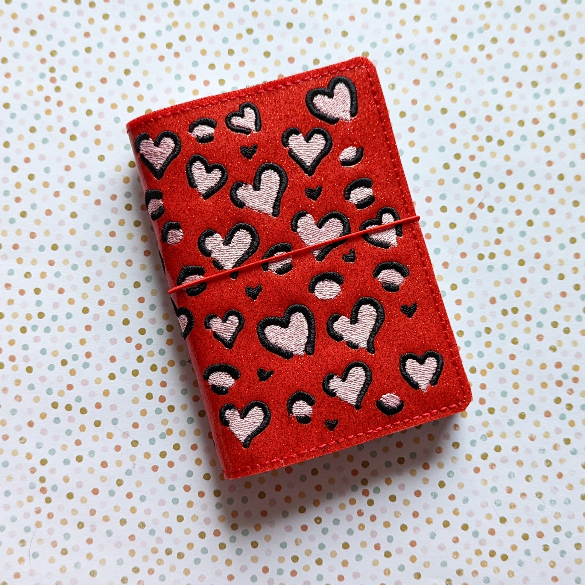 Leopard Hearts Mini Composition Book Cover - Designs by Little Bee