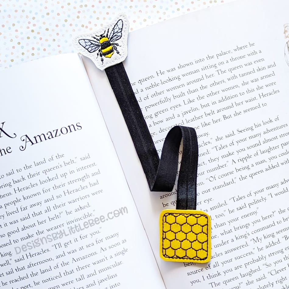 Bee & Honeycomb Split Bookmark - Designs by Little Bee