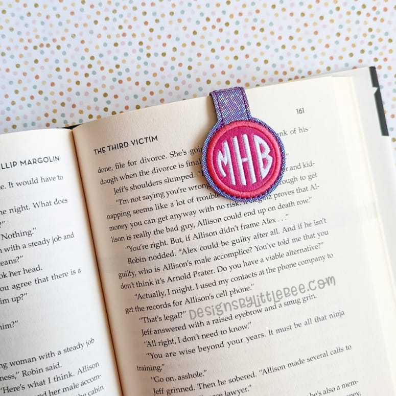 Mini Monogram Foldover Magnetic Bookmark - Designs by Little Bee