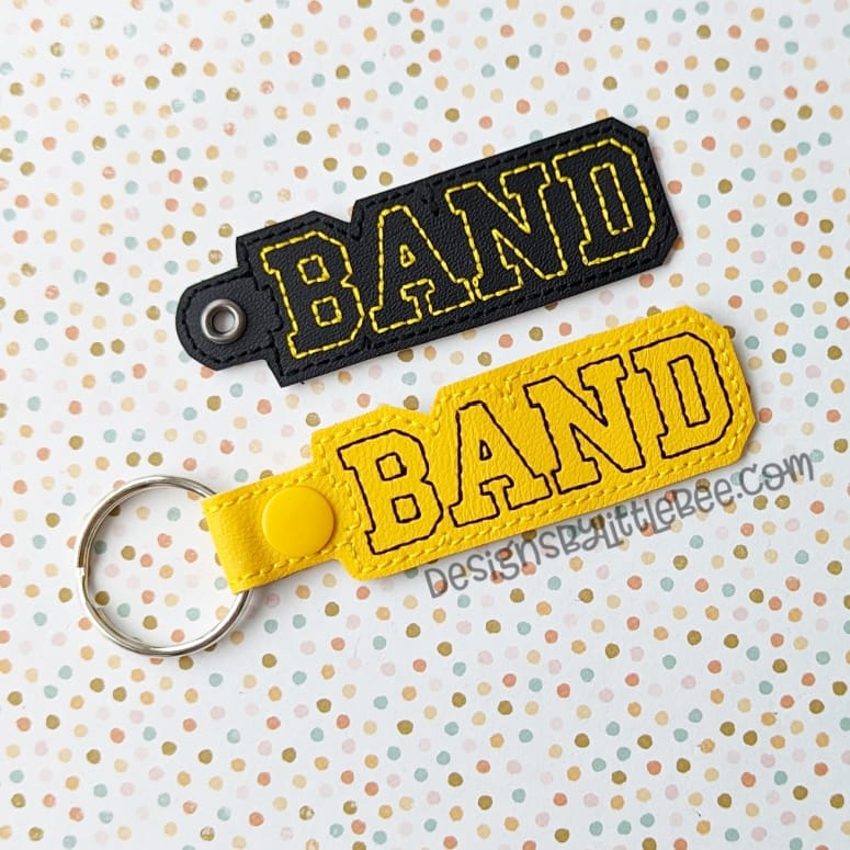 Band Snap Tab & Eyelet Key Fobs - Designs by Little Bee