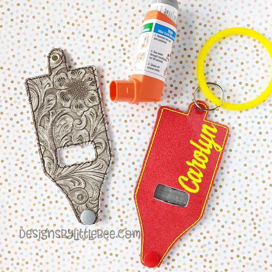 Inhaler Eyelet Key Fob - 5x7 and Up ONLY - Designs by Little Bee