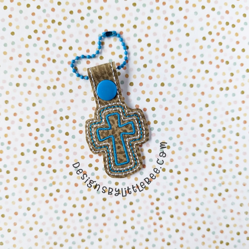 Cross Snap Tab & Eyelet Key Fobs - Designs by Little Bee
