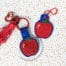 Apple Snap Tab & Eyelet Key Fob - Designs by Little Bee