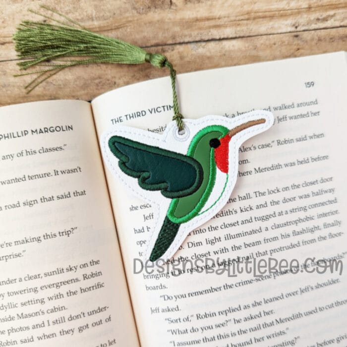 Hummingbird Bookmark - Designs by Little Bee