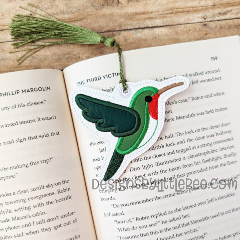 Hummingbird Bookmark - Designs by Little Bee