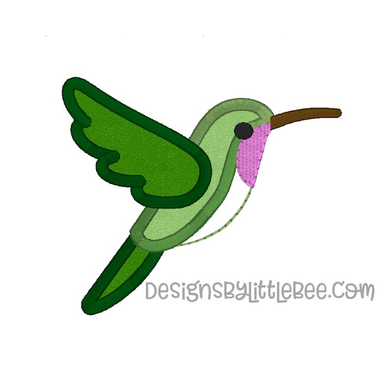Hummingbird Embroidery Design - Designs by Little Bee