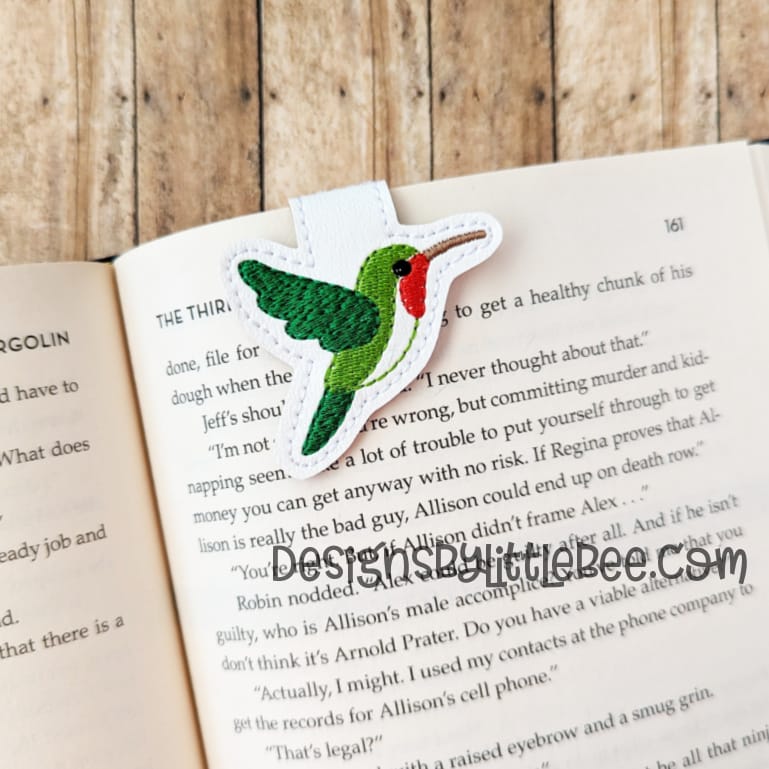 Hummingbird Foldover Magnetic Bookmark - Designs by Little Bee