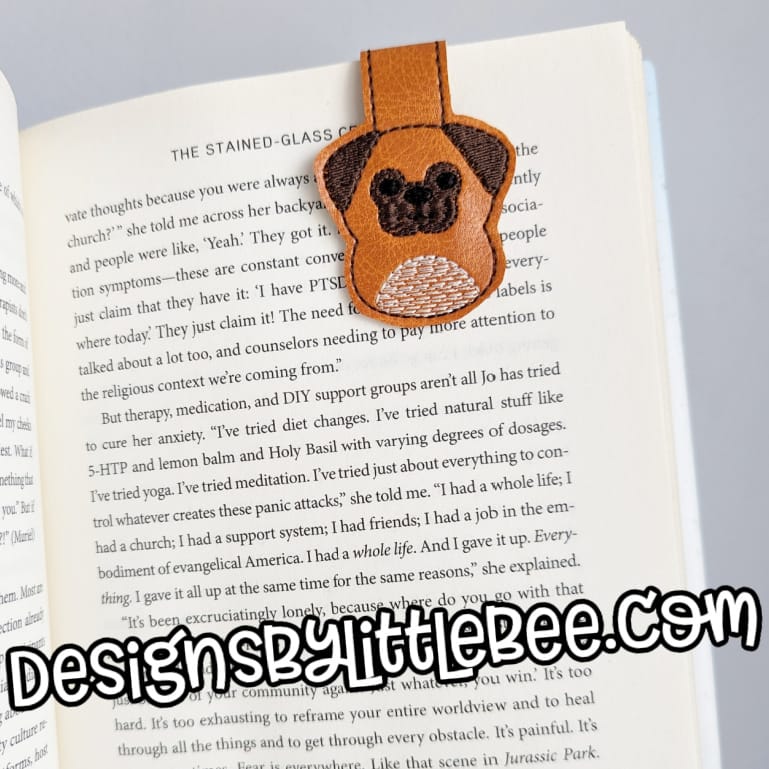 Pudgy Pug Foldover Magnetic Bookmark - Designs by Little Bee