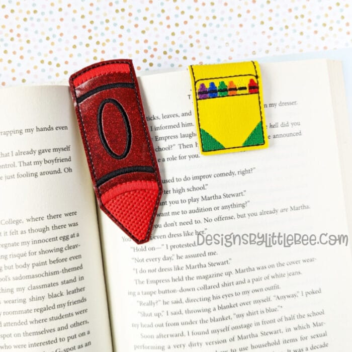 Crayon Foldover Magnetic Bookmark - Designs by Little Bee