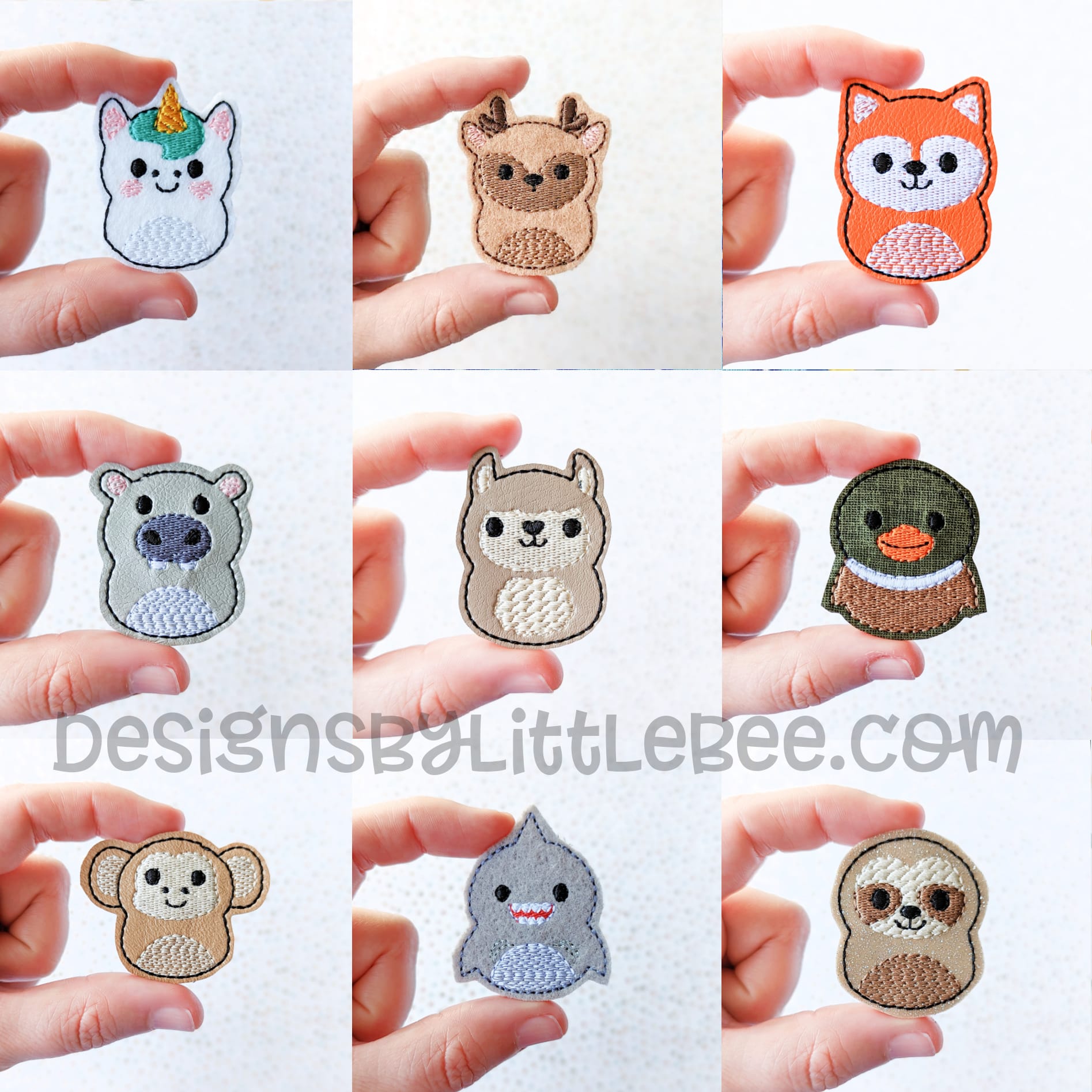 Pudgy Animals Feltie Set (Series 2) - Designs by Little Bee