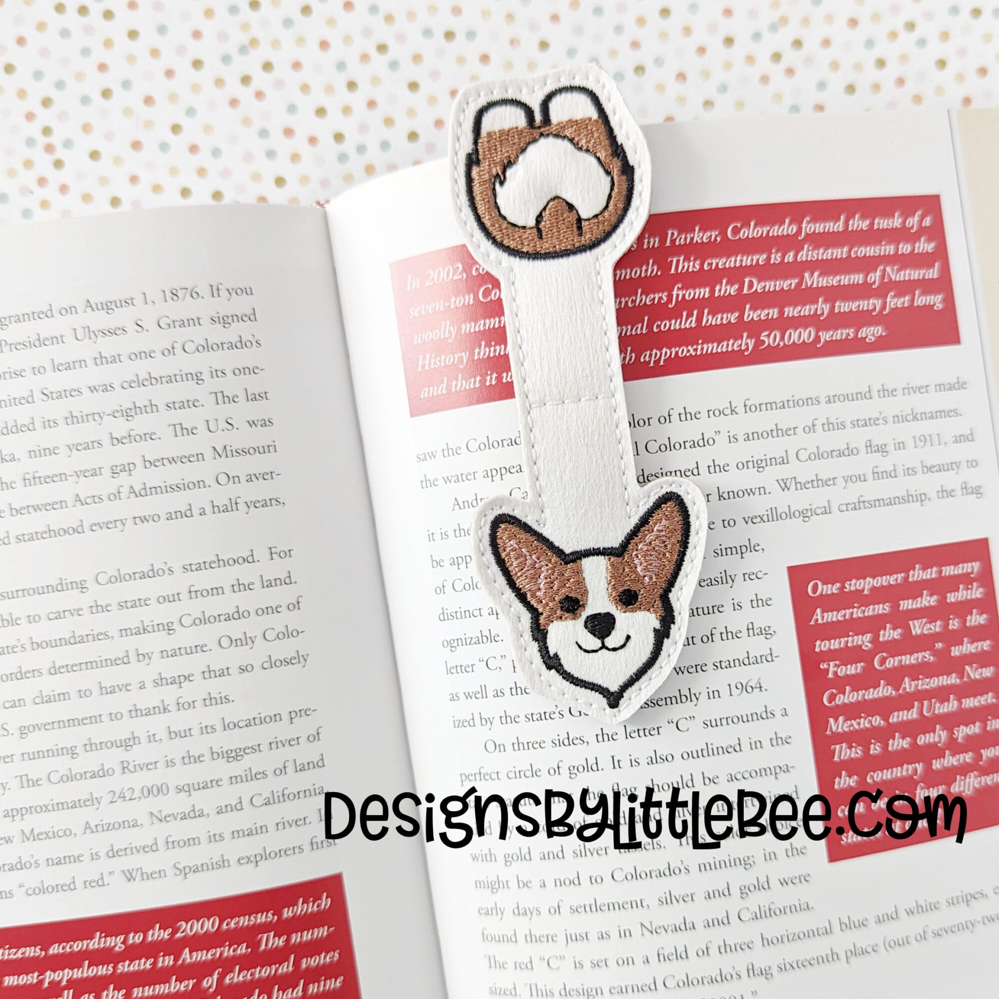 Corgi Foldover Magnetic Bookmark - Designs by Little Bee
