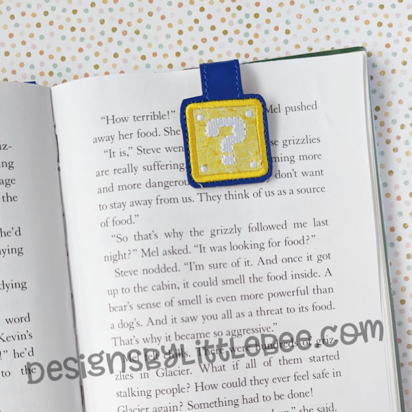 Question Block Foldover Magnetic Bookmark - Designs by Little Bee