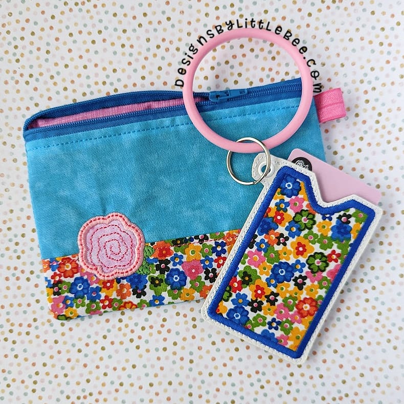 Rosette ITH Split Zipper Bag - Designs by Little Bee