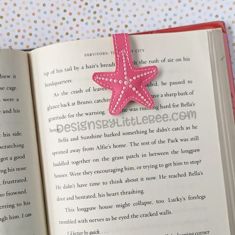 Starfish Foldover Magnetic Bookmark - Designs by Little Bee