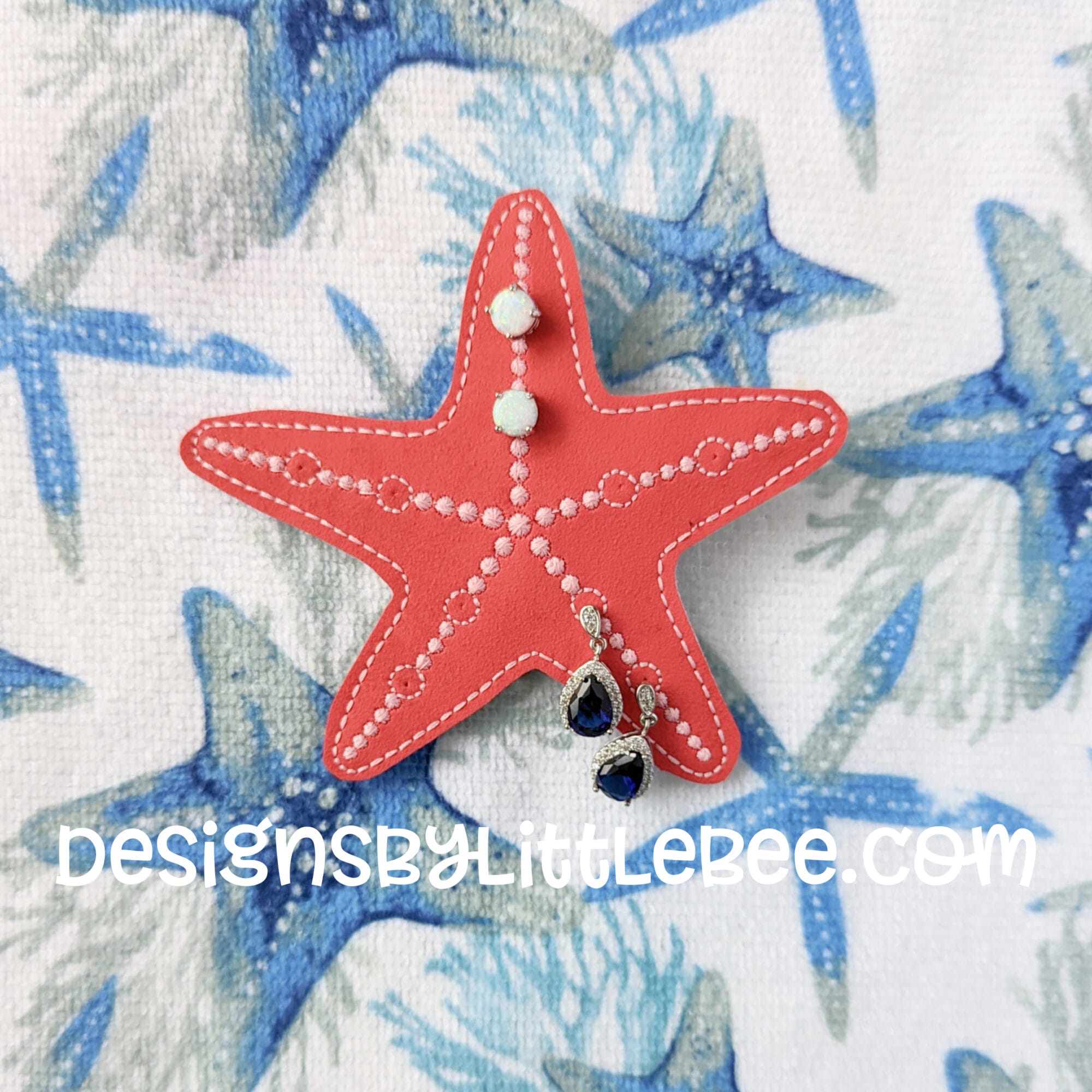 Starfish Travel Jewelry Tag - Designs by Little Bee