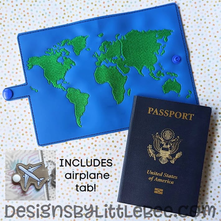 World Map Passport Snap Cover - Designs by Little Bee