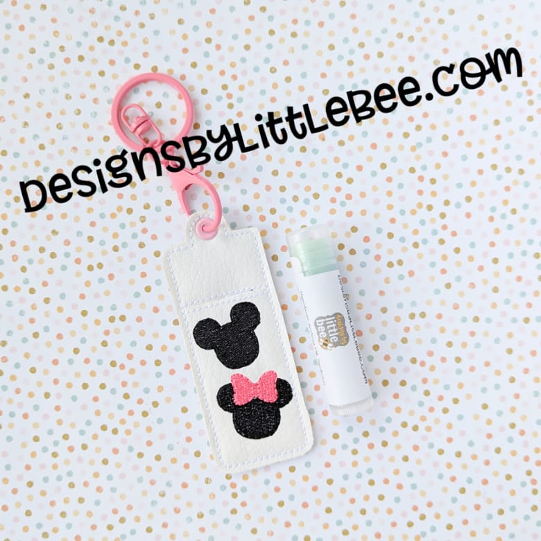 Mouse Lip Balm Holder - Simple Slice Snap Tab & Eyelet Key Fob ...