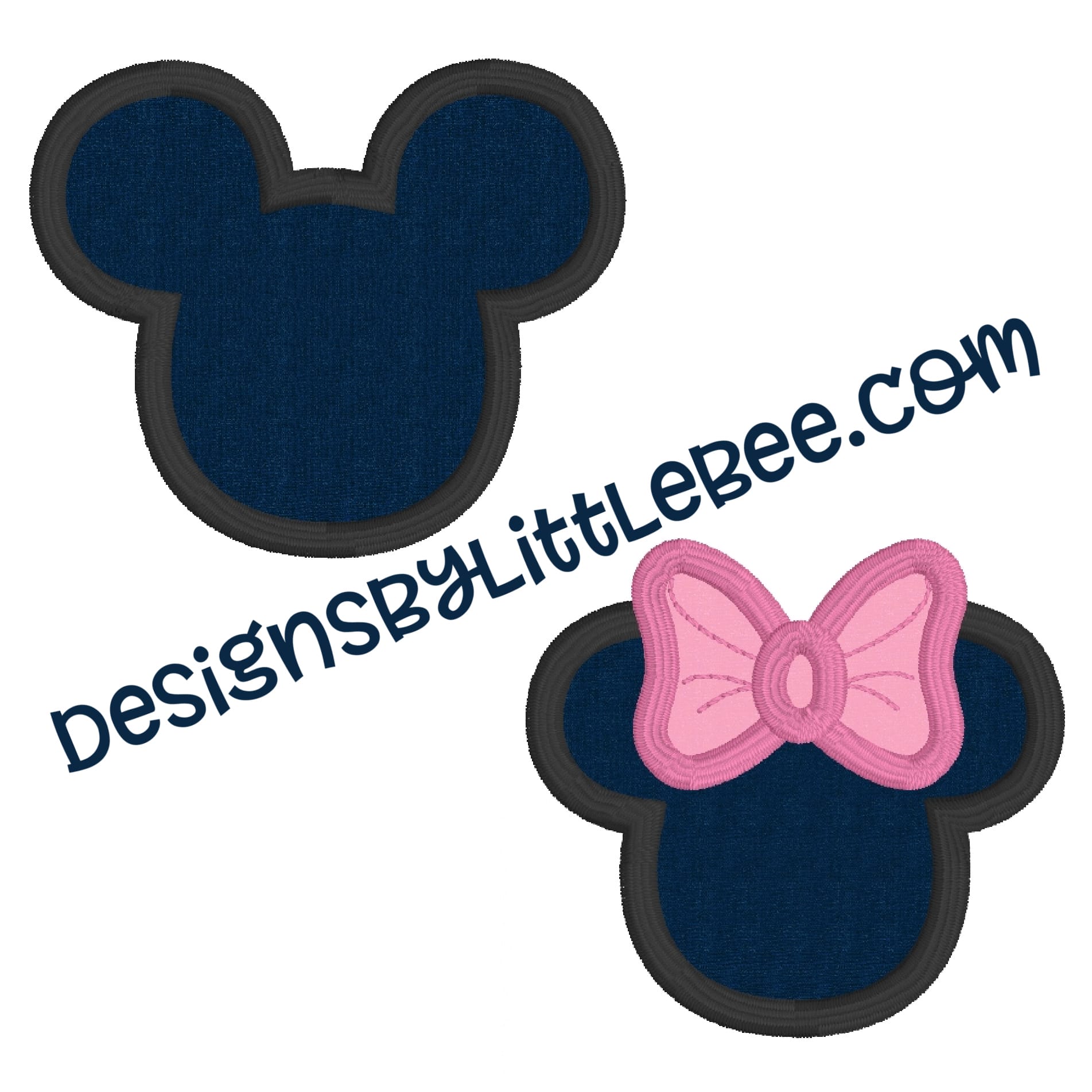 Mouse Applique Design Set - Designs by Little Bee