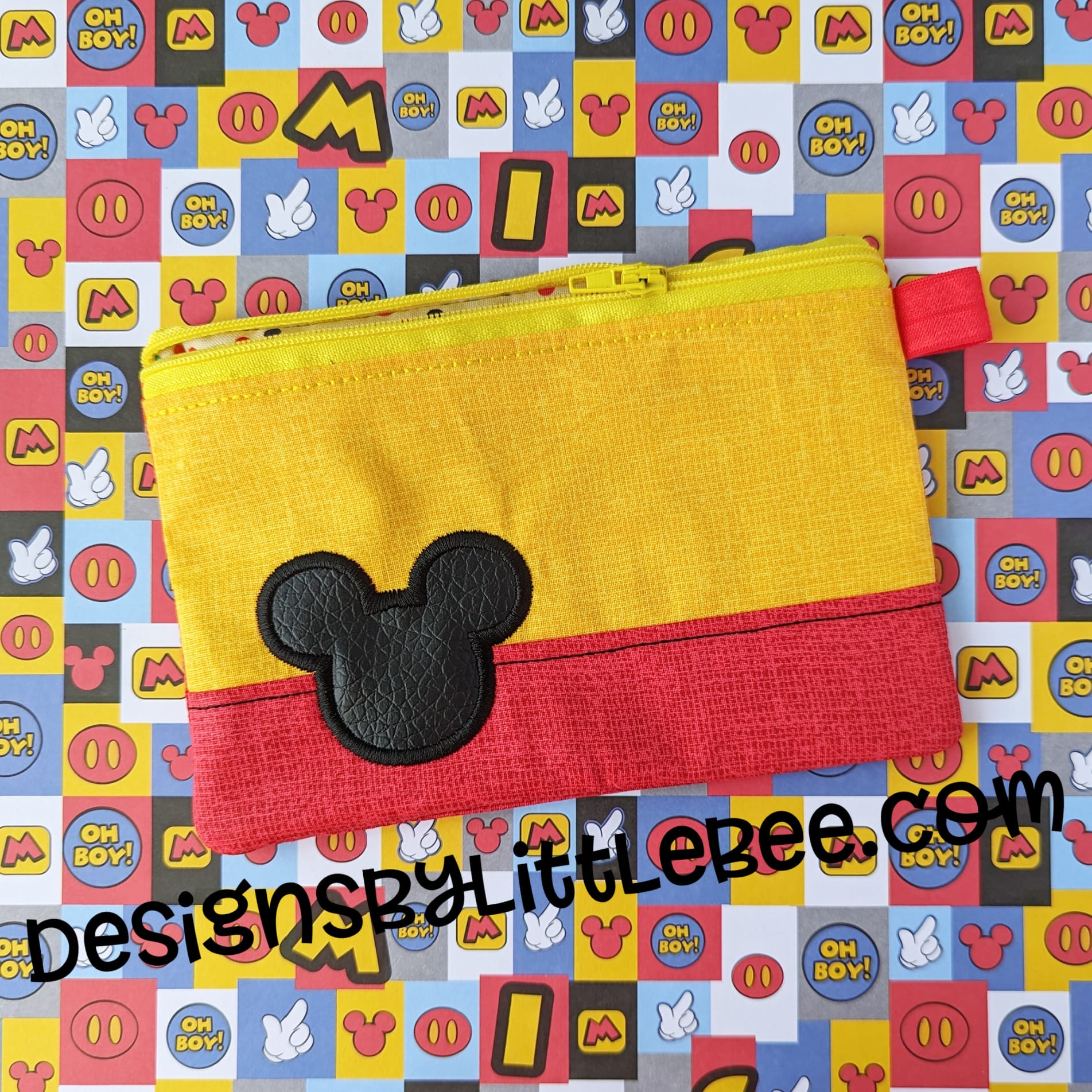 Mouse ITH Split Zipper Bag - Designs by Little Bee