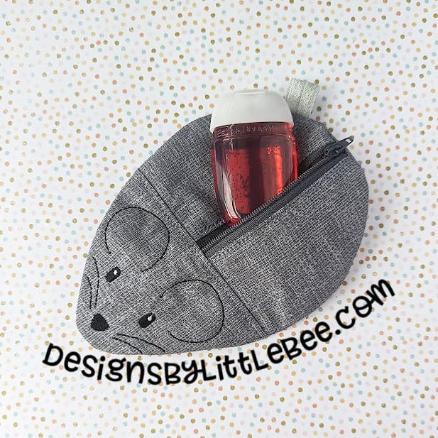 Mouse ITH Zipper Bag - Designs by Little Bee