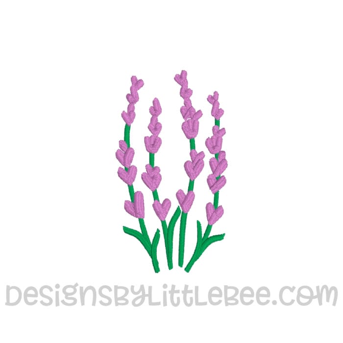 Lavender Embroidery Design - Designs by Little Bee