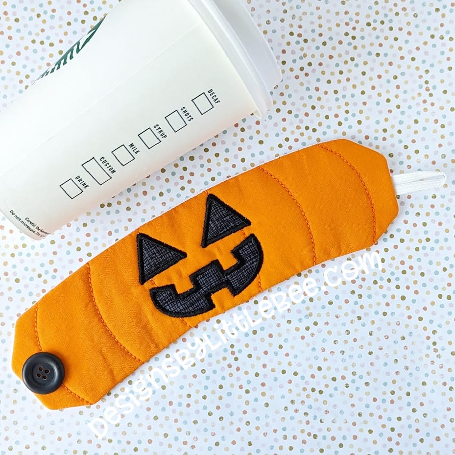 Jackolantern Coffee Wrap / Sleeve - Designs by Little Bee