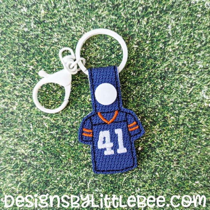 Football Jersey & Varsity Numbers - Snap Tab & Eyelet Key Fob - Designs ...