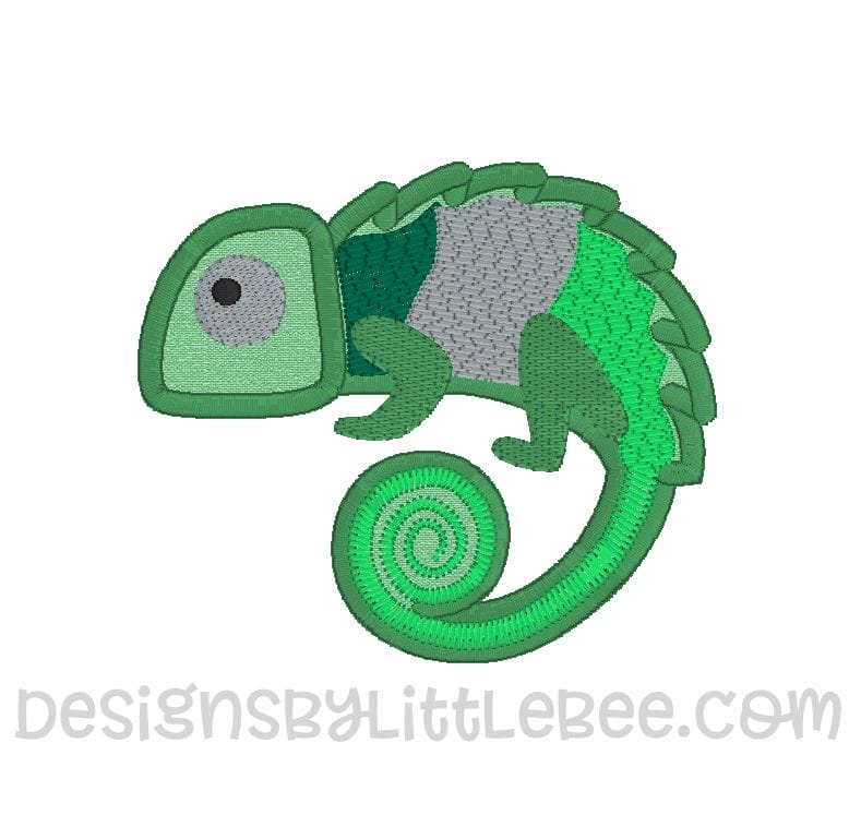 Chameleon Applique - Designs by Little Bee