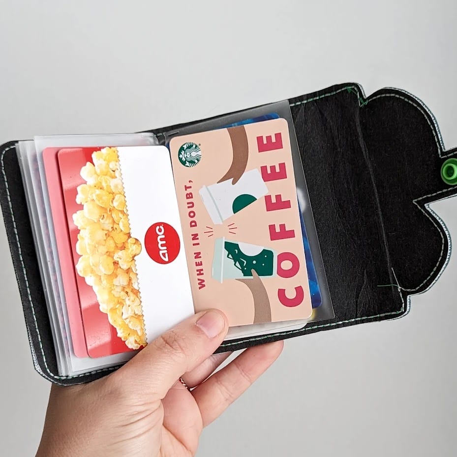 Candy Cane II Envelope ID/Card Holder Wallet - Designs by Little Bee