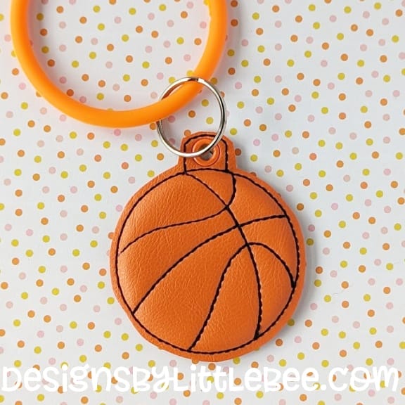 Basketball Puffy Key Fob - Designs by Little Bee