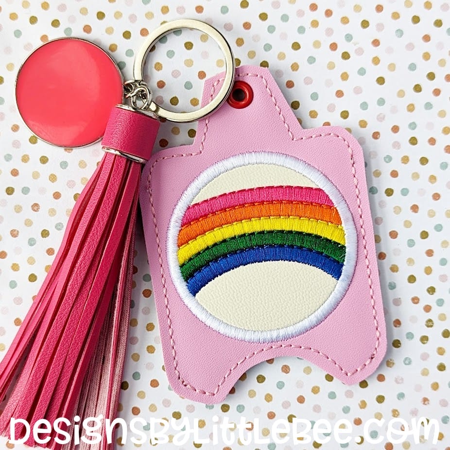 Cheer Bear Hand Sanitizer Case - Snap Tab and Eyelet Key Fob - Designs ...