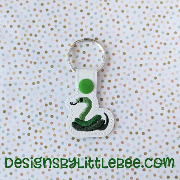 Snake Snap Tab & Eyelet Key Fob - Designs by Little Bee