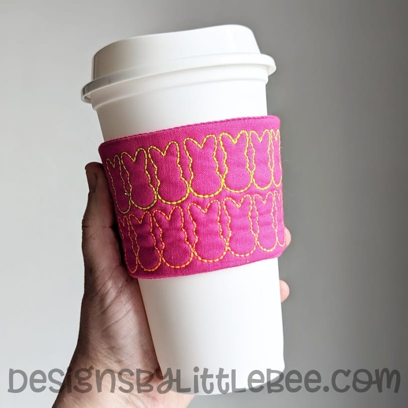 Bunny Print Coffee Wrap / Sleeve - Designs by Little Bee