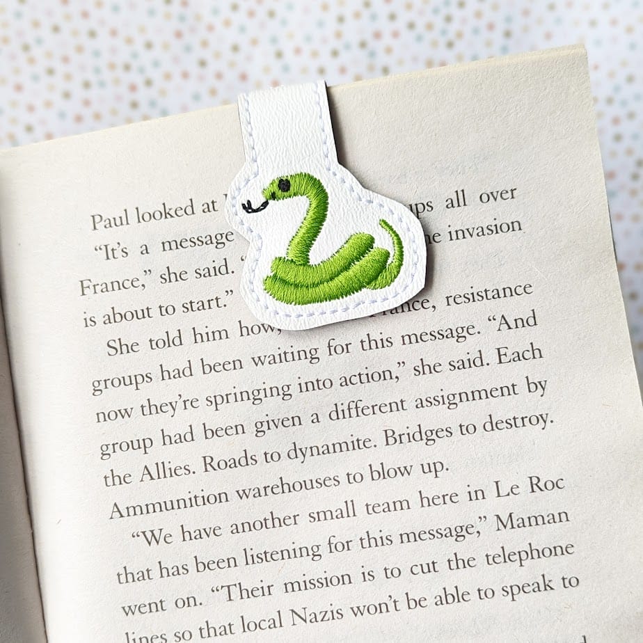 Snake Foldover Magnetic Bookmark - Designs by Little Bee