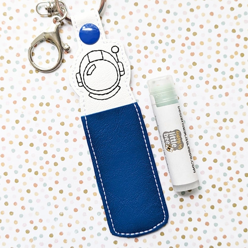Astronaut Helmet Lip Balm Holder - Snap Tab & Eyelet Key Fob - Designs ...