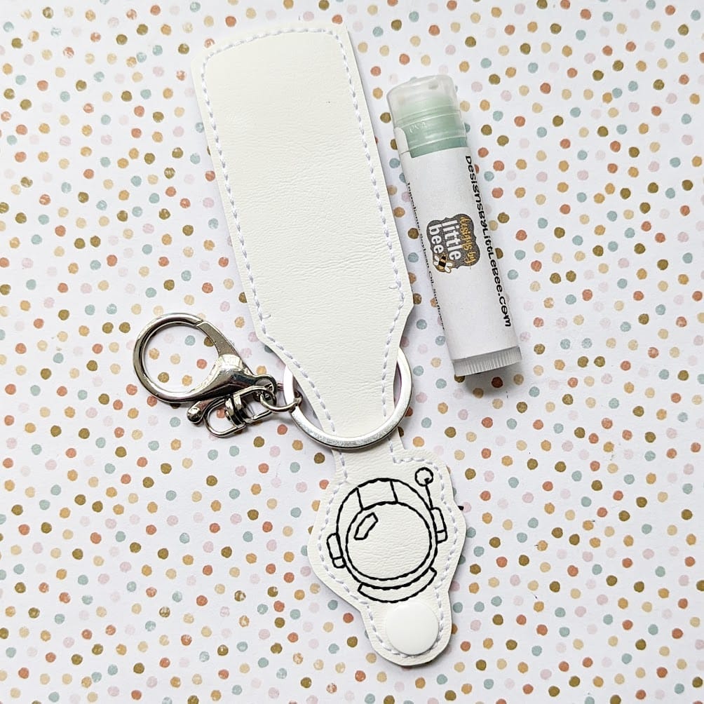 Astronaut Helmet Lip Balm Holder Key Fob Snap Tab - 5x7+ ONLY - Designs ...