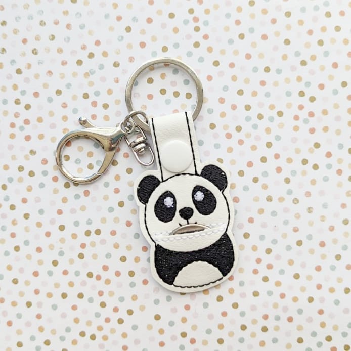 Pudgy Panda Quarter Keeper - Snap Tab & Eyelet Key Fob - Designs by ...
