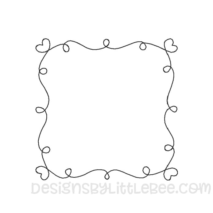 Heart Doodle Frame - Designs by Little Bee