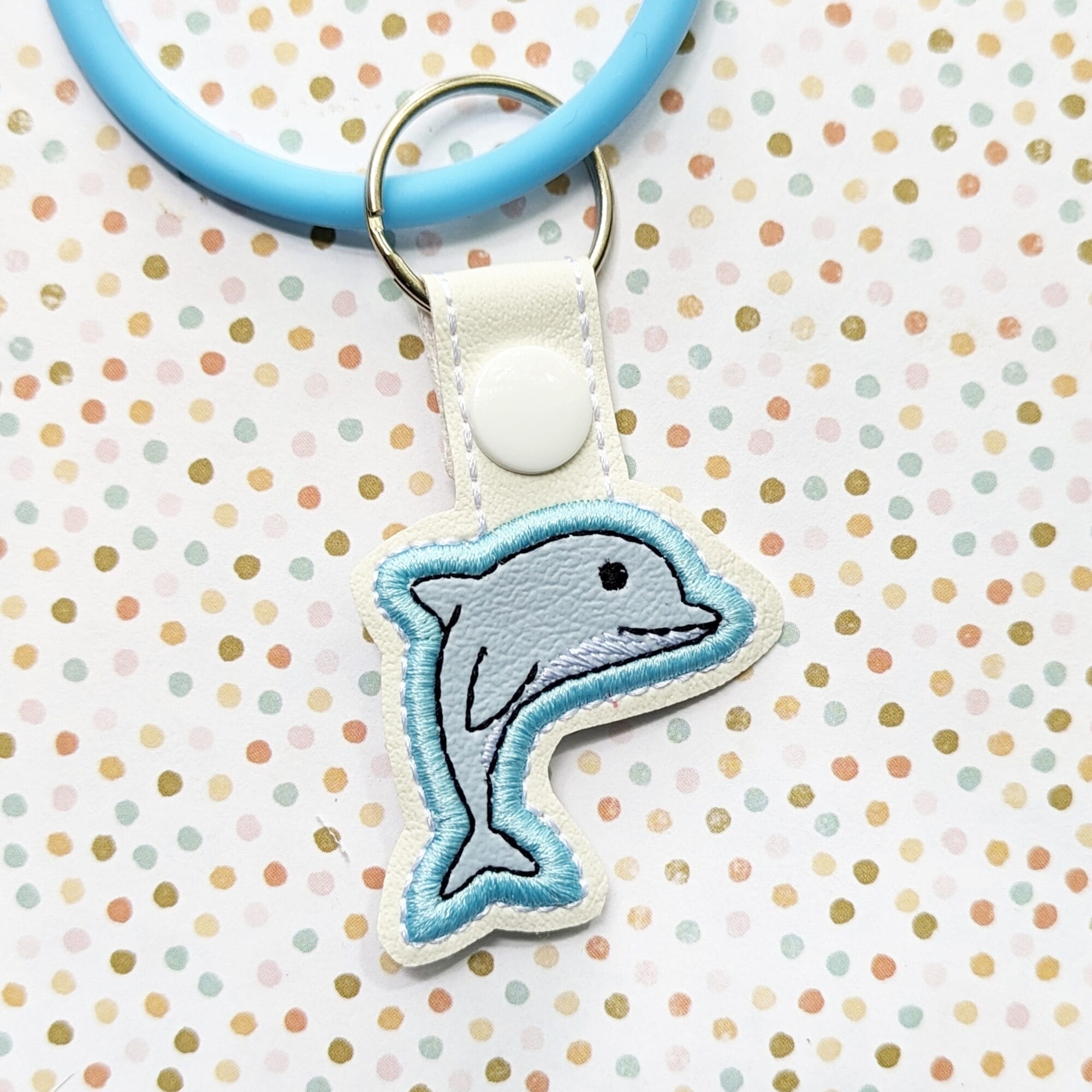 Dolphin Snap Tab & Eyelet Key Fob - Designs by Little Bee