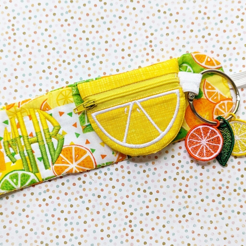 Citrus Zipper Bag & Mug / Tumbler Wrap ITH Project - Designs by Little Bee