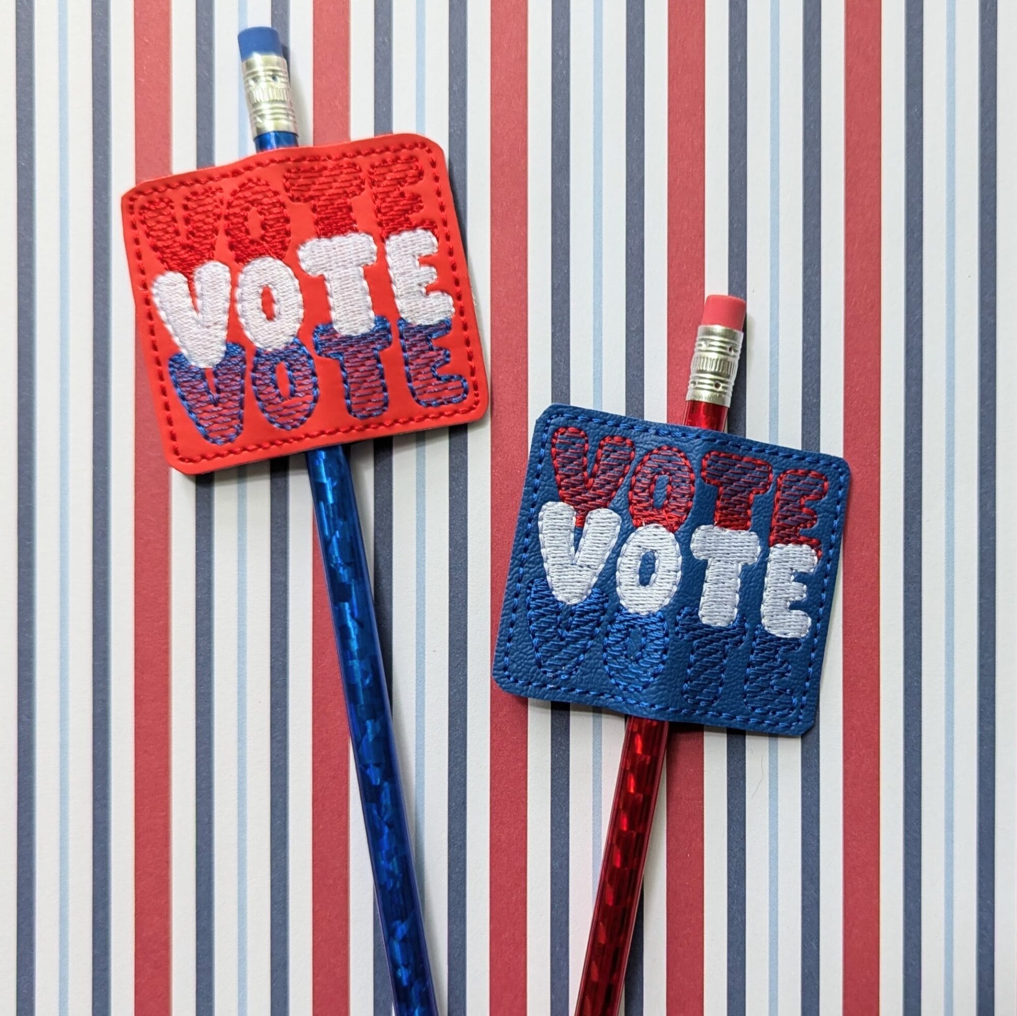 Vote Trio Feltie and Pen / Pencil Hugger - Designs by Little Bee