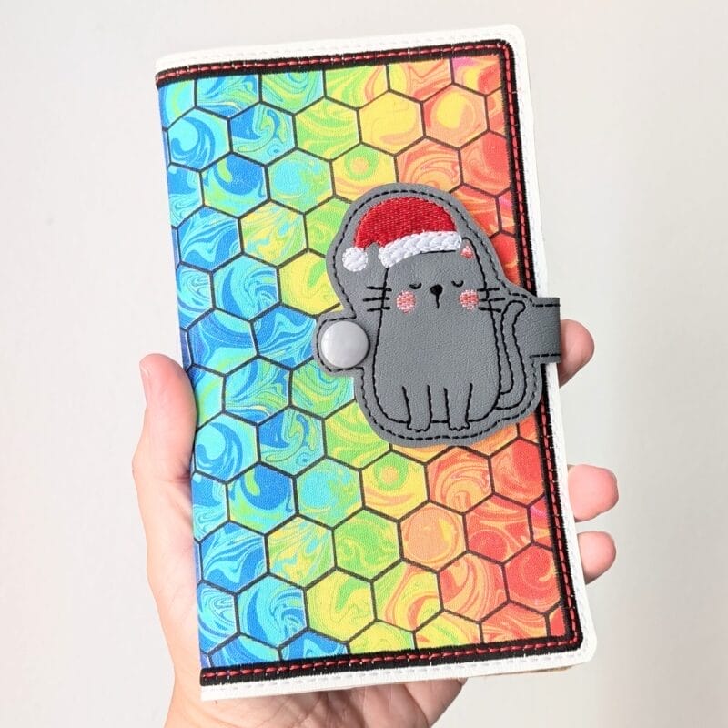 Fancy Cat Santa Hat Pocket Calendar Cover - Designs by Little Bee