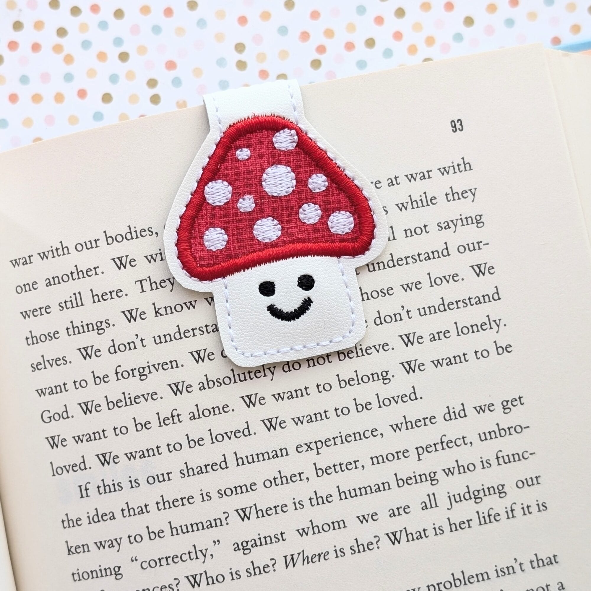 Mushroom Foldover Magnetic Bookmark - Designs by Little Bee