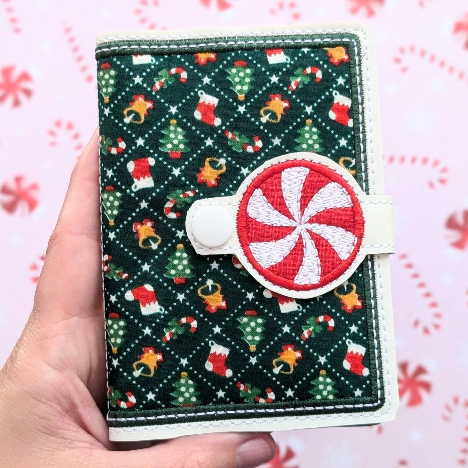 Peppermint Mini Composition Book Snap Cover - Designs by Little Bee