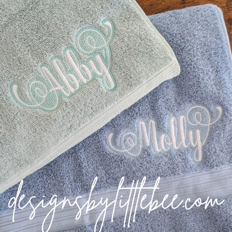 Lillian Font: 2", 3" - Designs by Little Bee