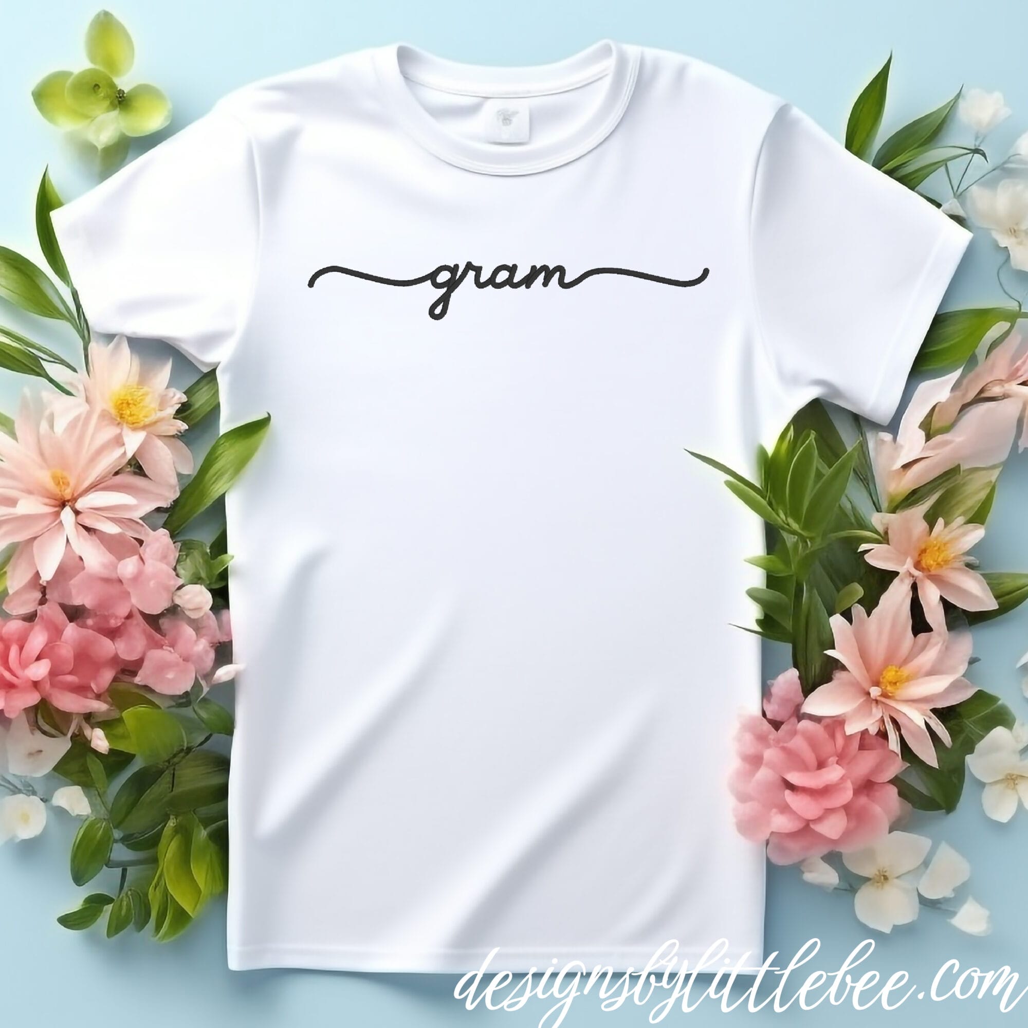 Gram Embroidery Design - Designs by Little Bee