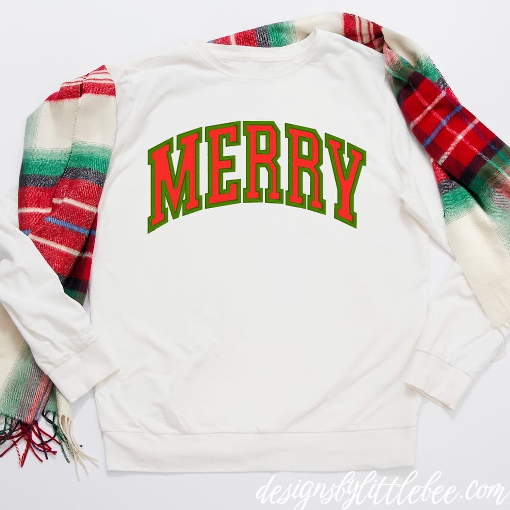 MERRY - Curved Applique - Designs by Little Bee