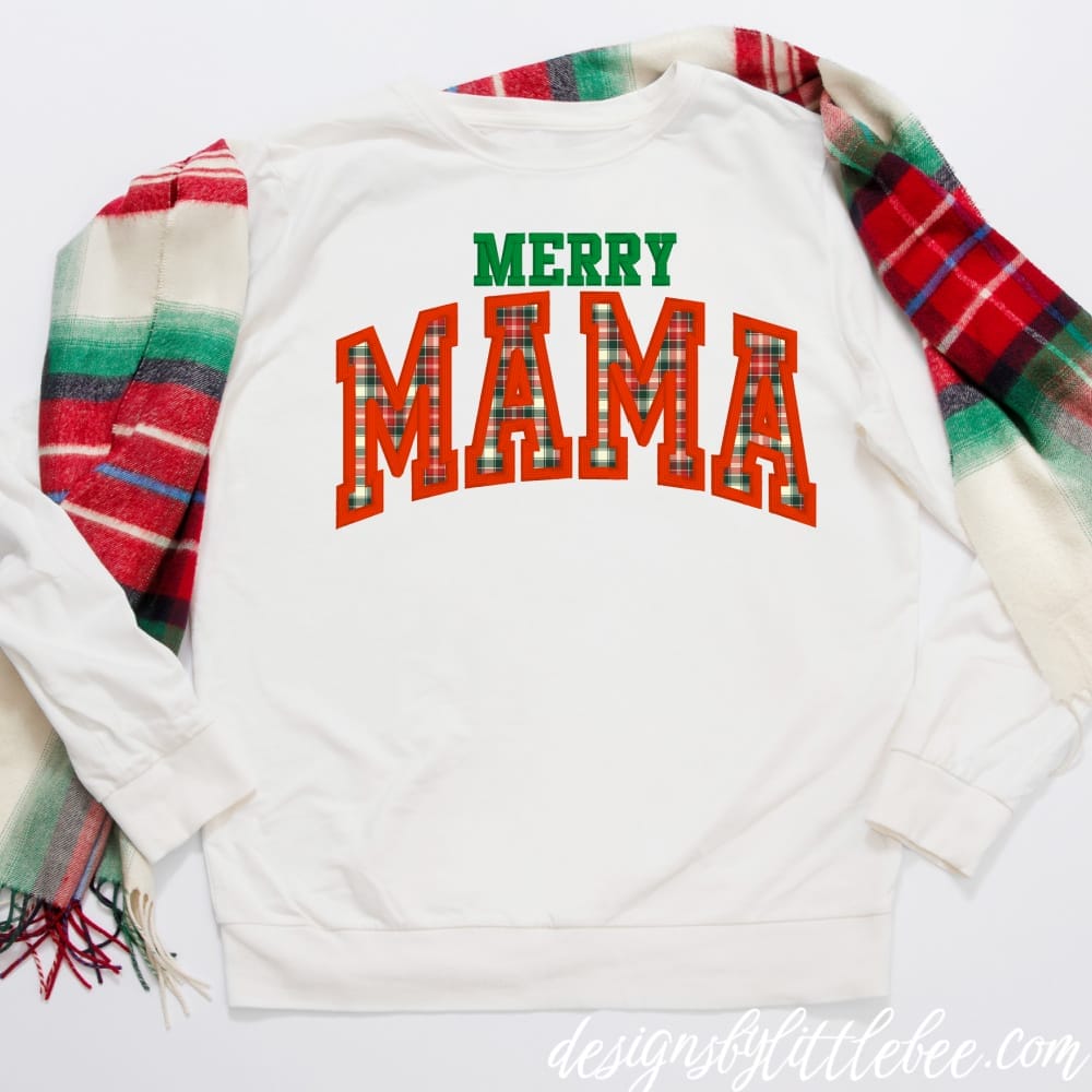Merry Mama Applique Design - Designs by Little Bee