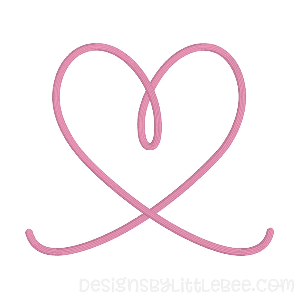 Doodle Heart Satin & Bean - Designs by Little Bee